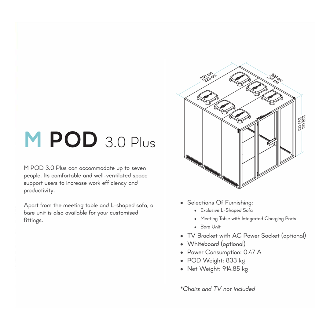 M POD 3.0 TABLE ISOMETRIC – Seating World India